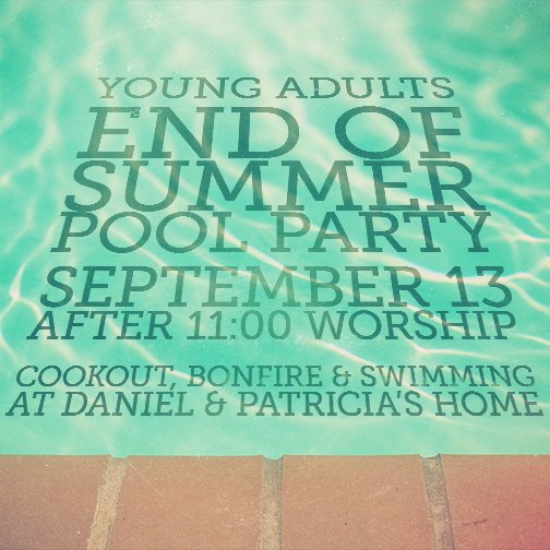 Young Adult Pool Party | Calvary Baptist Church