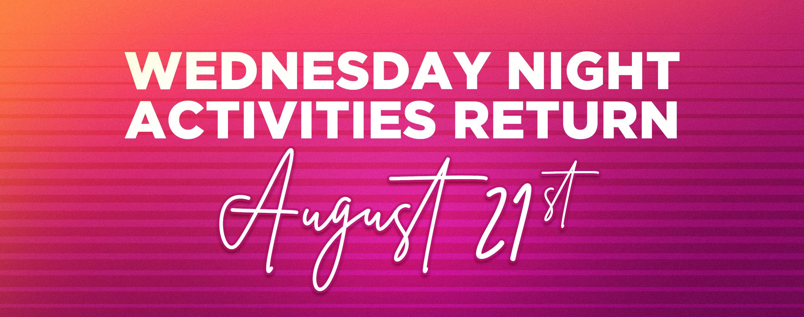 Wednesday Night Activities Fall 2019 | Calvary Baptist Church