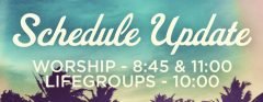 Church Schedule Change | Calvary Baptist Church